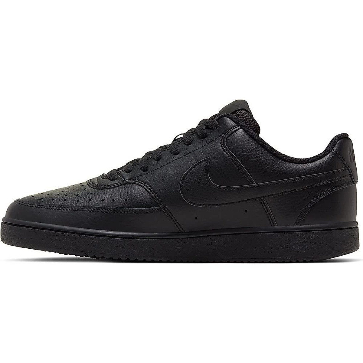 Nike Men's Court Vision Low Sneaker, Black/Black-Black, 12 Regular US