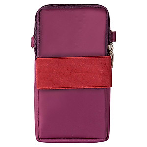 Small Crossbody Bag Case Cell Phone Shoulder Purse Wallet Armband for iPhone 11 13 Galaxy S21 FE S22 S20 S10 Plus A51 Pixel 6 (Purple)