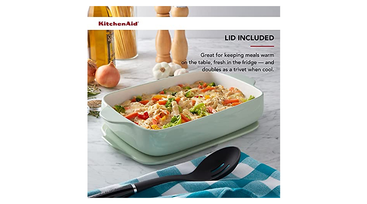 KitchenAid 4.5-Quart Vitrified Stoneware Baker - Pistachio