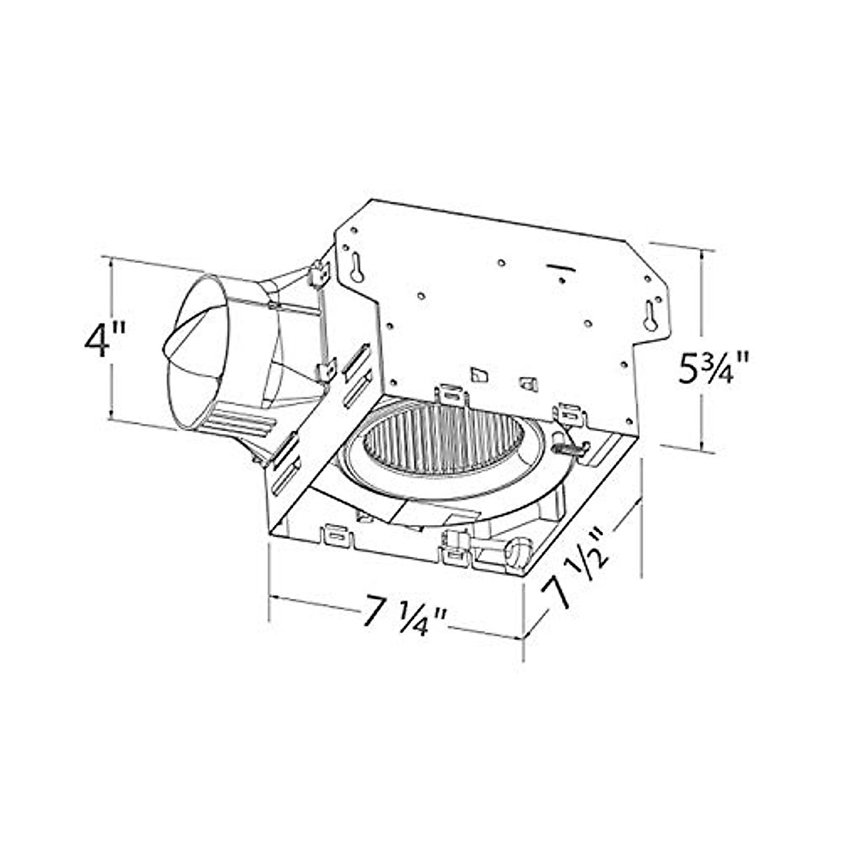Delta BreezIntegrity ITG100ELED 100 CFM Exhaust Bath Fan with Edge-Lit Dimmable LED Light,White