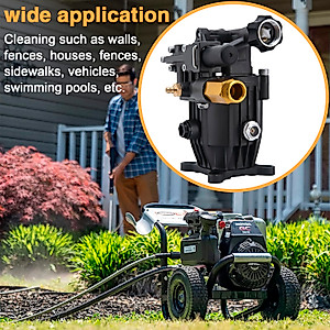 3300 PSI Pressure Washer Pump 3/4" Shaft Horizontal Power Washer Pump Replacement 2.5 GPM Pressure Pump Replacement for Honda GC160 Power Washer