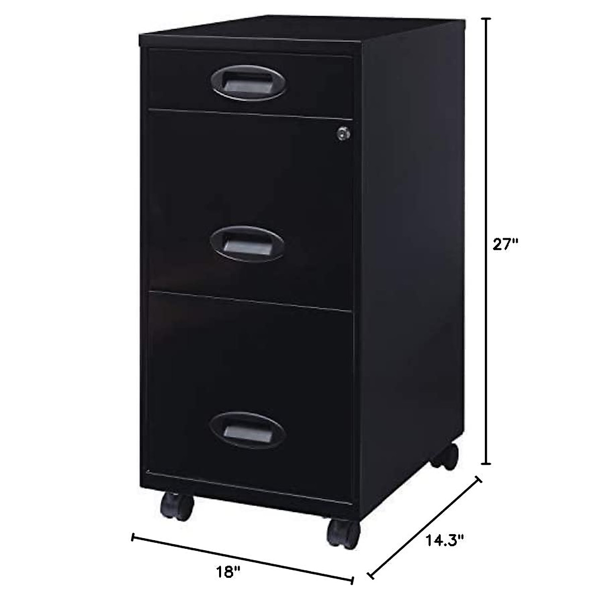 Lorell SOHO Mobile Cabinet, Black