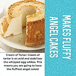 Cream of Tartar for Baking 1lb, Gluten Free, Premium All Natural Food-grade Cream of tartar bulk, natural choice tartar powder - great for meringues, bath bombs, cream of tarter 1 lb - Made in the USA