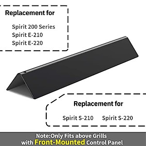X Home 15.3-Inch Heavier Flavorizer Bars Replacement for Weber Spirit E-210, Spirit 200 Series (Front-Mounted Control) Grill Parts, Porcelain-enameled, 3-Pack