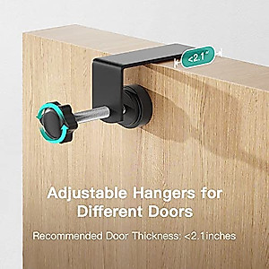 Punmoy 6-Tier Pantry Door Organization and Storage, Over the Door Hanging Storage with 6 Adjustable Shelves, Metal Kitchen Hanging Baskets Organizer for Laundry Room Bathroom