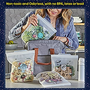 Pyrex Platinum Silicone 4-Pc Storage Set, 2 Reusable Sandwich Bags, 2 Reusable Half-Gallon Freezer Bags, Non-Toxic, BPA-Free, Airtight & Leak-Proof, Microwave, Freezer Safe, Star Wars