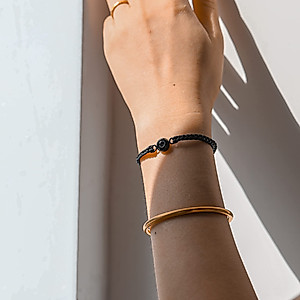 EMIRISTIC Personalized Photo Bracelet With Picture Inside - Handmade Free Size Custom Picture Bracelet for Men - Valentine's Day Birthday Any Special Day Gifts