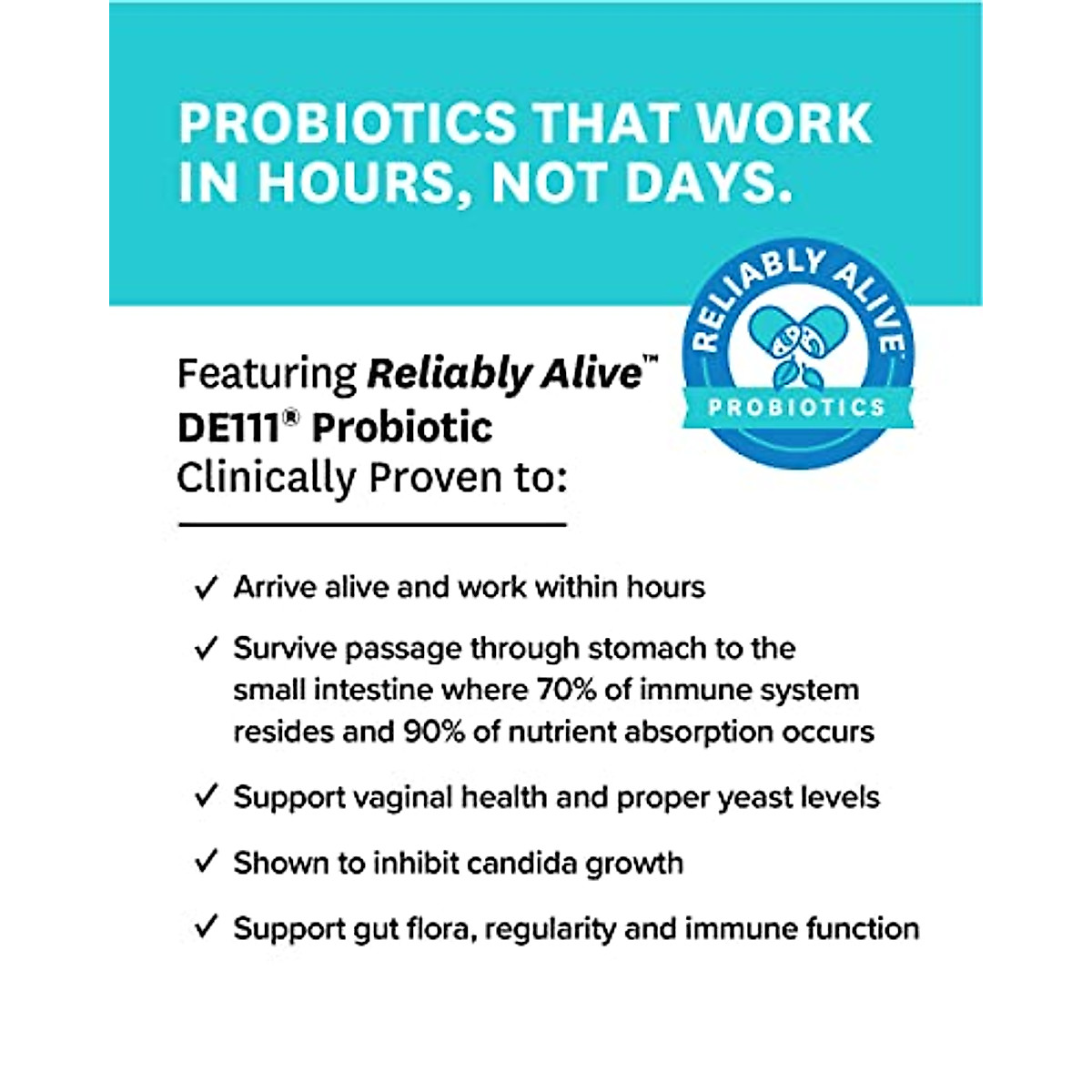 Zenwise Probiotics for Women – Probiotics + Digestive Enzymes for Vaginal Health, and Daily Gut Flora Health. Reliably Alive Probiotics for Digestive Health Wellness - 60 Count