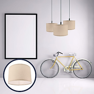 Table Lampshade Drum Lampshade Natural Beige Linen Lampshades Barrel Lamp Shade Chandelier Lampshade