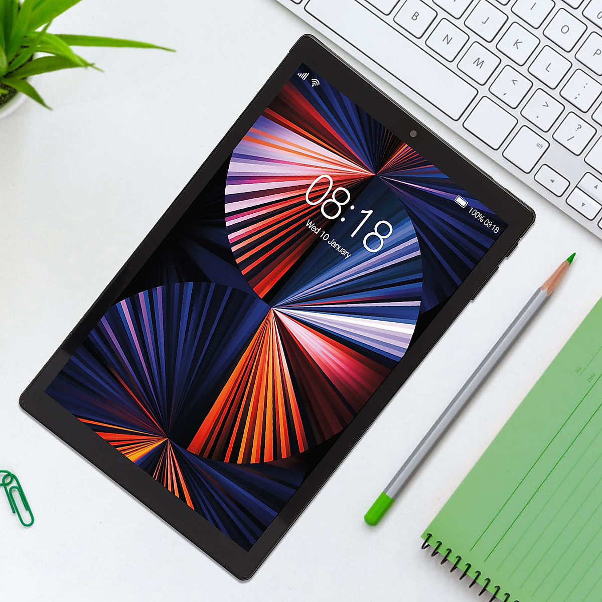 Cuifati 10in Tablet, HD Tablet for 10.0 4GRAM 64GROM 128G Expansion Octa Core CPU 2.5GHz, Dual SIM IPS Screen 5G Dual Band Tablet 100 to 240V (US Plug)