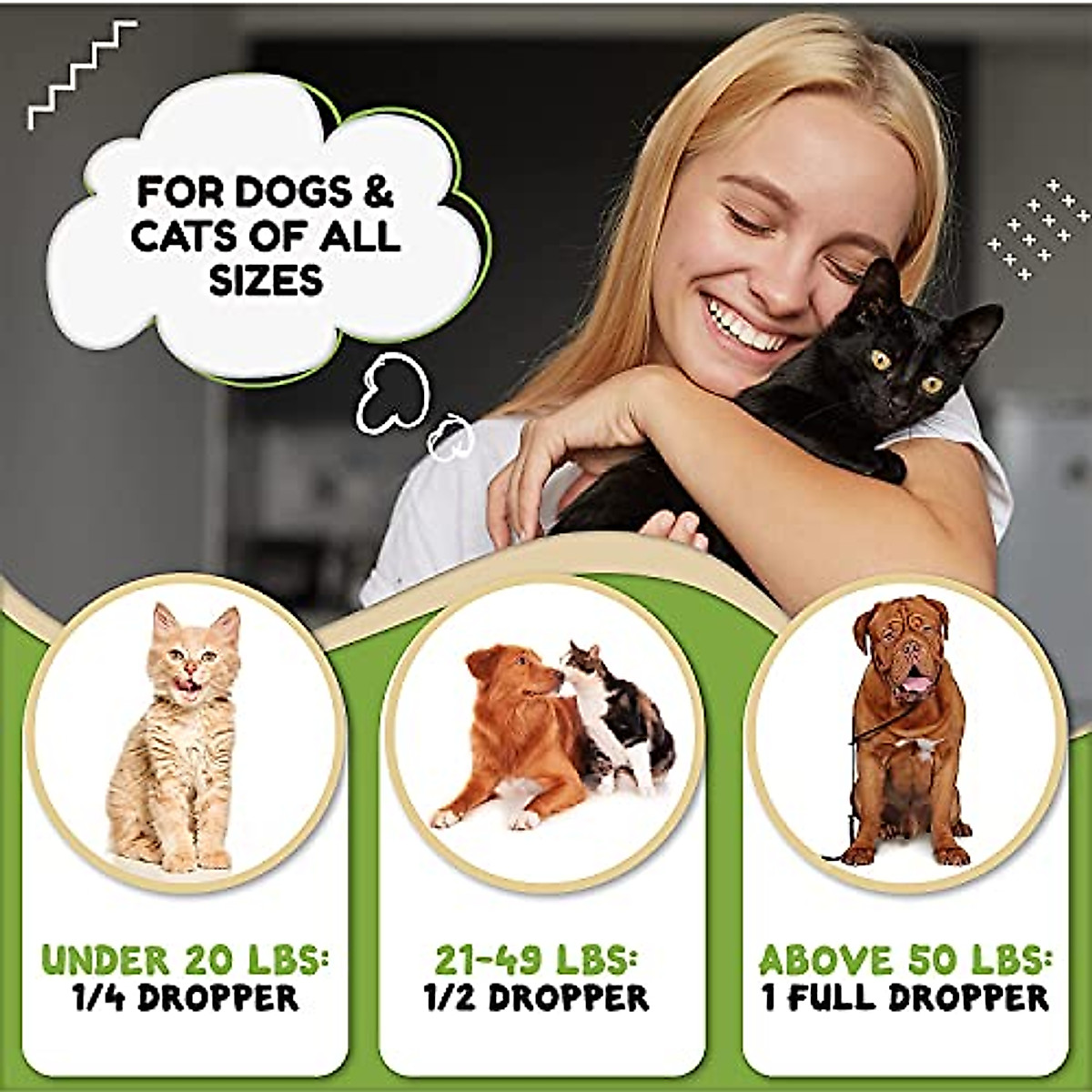 Billion Pets - Hemp Oil for Dogs and Cats - Hemp Oil Drops with Omega Fatty Acids - Hip and Joint Support