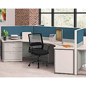 Office Chair Ergonomic Desk Chair Mid Back Computer Chair with Lumbar Support Armrests Breathable Mesh Height Adjustable Chair Rolling Swivel Chairs for Home Office,Black