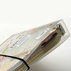 4 Pcs A5 A6 Page Marker Plastic Binder Ruler Bookmark Divider Ruler Page Finder for A5 A6 Size 6-Hole Binder Notebook (Clear and Black)