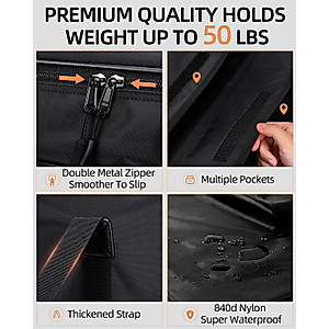 Nicpro Art Portfolio Bag 24 x 36 Inches Waterproof Nylon Artist Carrying Bag Soft Sided with Shoulder Strap, Storage Case for Artwork Sketch Drawing Canvas Photography Poster Solar Panel