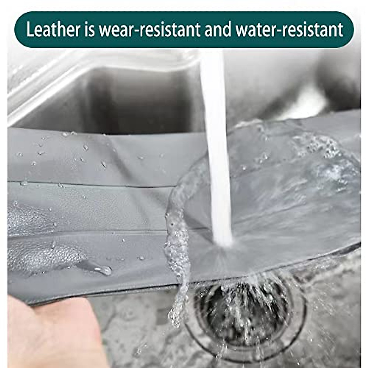 Door Draft Stopper Weather Stripping Noise Blocker - Under Door Draft Noise Blocker Gap Stoppers Entry Door Draft Guard for Bottom of Doors Adjustable (Gray)