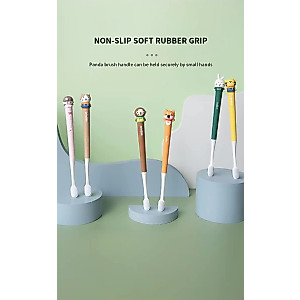 6 Packs Children's toothbrushes Super Soft Cute Animal Children's toothbrushes, Animal Companion Brushing, Boys and Girls Toddler toothbrushes - Suitable for Ages 6 and up