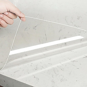 FACULX Kitchen Backsplash Wall Protector Transparent Adhesive Film Kitchen Oil Proof Sticker Self-Adhesive Protective Film Removable Paper for Cupboard Household 60cmX3mX0.1mm
