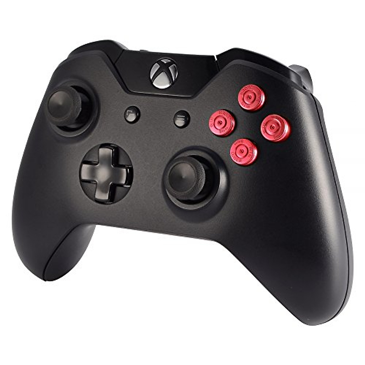 eXtremeRate Red Metal Alumium Alloy Thumbsticks Bullet ABXY Mod Buttons Replacement Parts for Xbox One Xbox One S X Controller