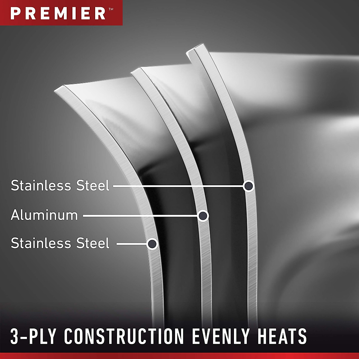 Calphalon Premier Stainless Steel Cookware, 6-Quart Stockpot with Cover