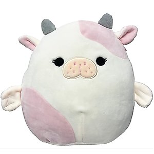 Squishmallow Official Kellytoy Collectible Sea Life Squad Squishy Soft Animals (Malia Pink Sea Cow, 8 Inch)