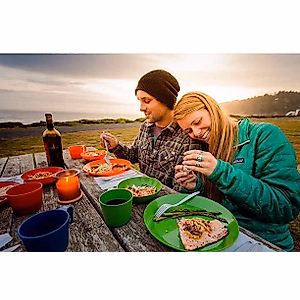 GSI Outdoors Cascadian 1 Person Table Set for Camping & Outdoors - Plate, Bowl, Mug Cup & Cutlery