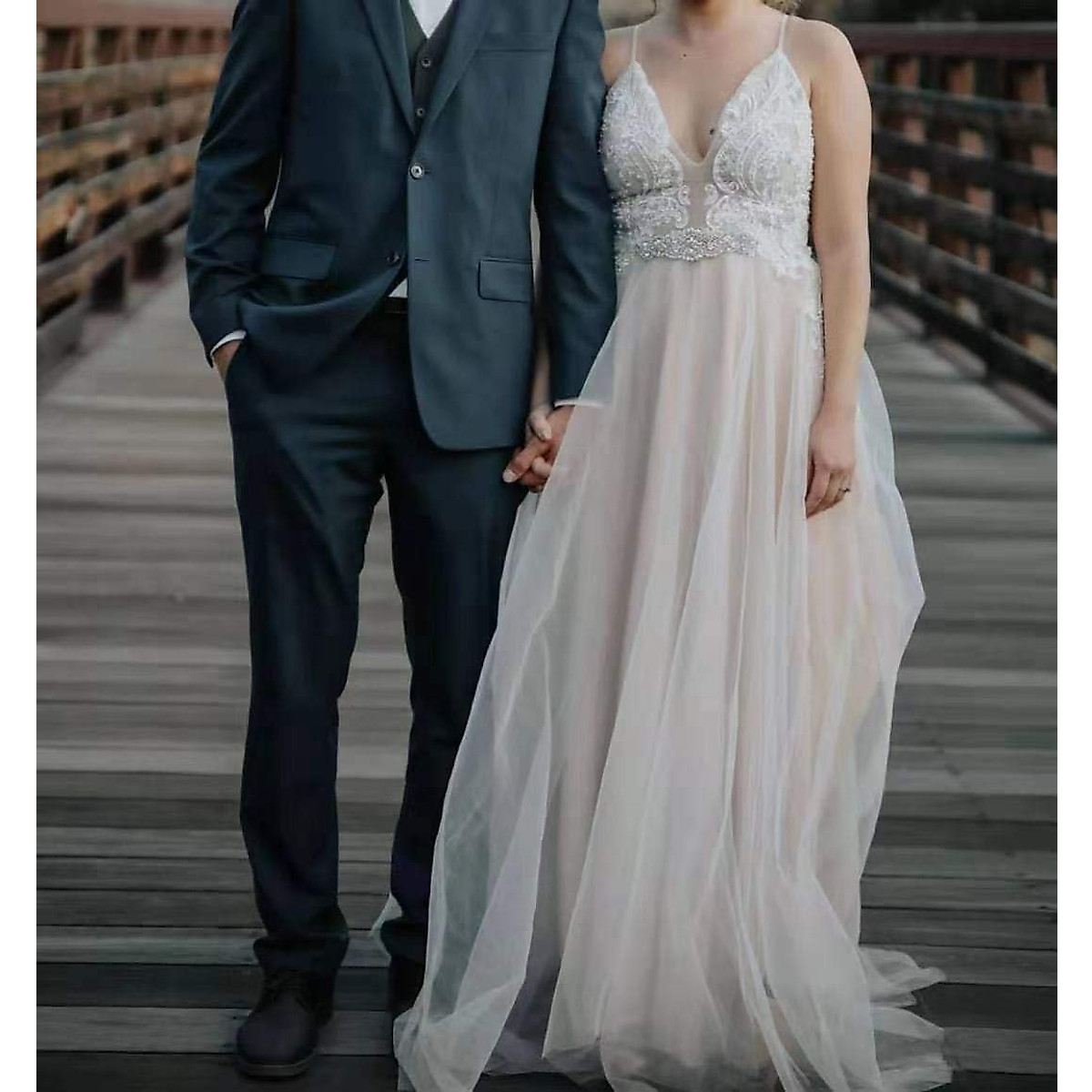 WEZTEZ Bridal Belt Handmade Crystal Wedding Sash Rhinestone Sash for Flower Girl Evening Dress(Silver-organza white)