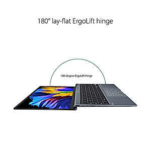 ASUS ZenBook 14X OLED Laptop, 14” 2.8K 16:10 Display, Intel Core i7-12700H CPU, Intel Iris Xe Graphics, 16GB RAM, 1TB SSD, Windows 11 Home, Wi-Fi 6E, Pine Grey, UX5401ZA-PS74