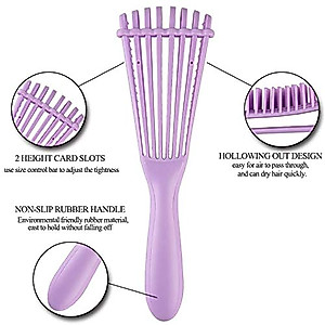 Messen Purple Detangling Brush for Natural Black Hair Detangler for Afro America Textured 3a to 4c Kinky Curly Wavy Eliminate Knots While Exfoliating Your Scalp and Stimulate Blood Circulation(1 Pack)