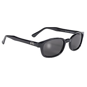 Pacific Coast Original KD's Biker Sunglasses (Black Frame/Smoke Lens)
