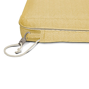 Duck Covers Weekend Water-Resistant Outdoor Bench Cushion, 54 x 18 x 3 Inch, Straw, Patio Furniture Cushions