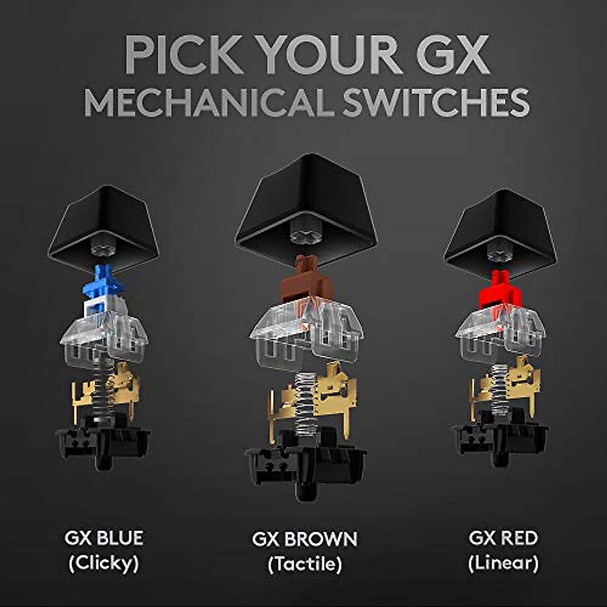 Logitech G513 RGB Backlit Mechanical Gaming Keyboard with GX Blue Clicky Key Switches (Carbon)