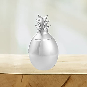 Nambe - Home Decor Collection - Pineapple Canister with Lid - Measures at 4.5" x 4.5" x 8" - Made with Nambe Alloy - Designed by Karim Rashid