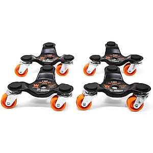 WEN DL6300 6-Inch 300-Pound Capacity Furniture Moving Tri-Dolly Set (4 Pack) , Black