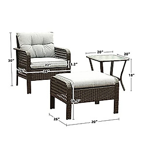 QUUL Patio Sectional Wicker Rattan Outdoor Furniture Sofa Set Sofa Type Appearance General Use Material Specific Use