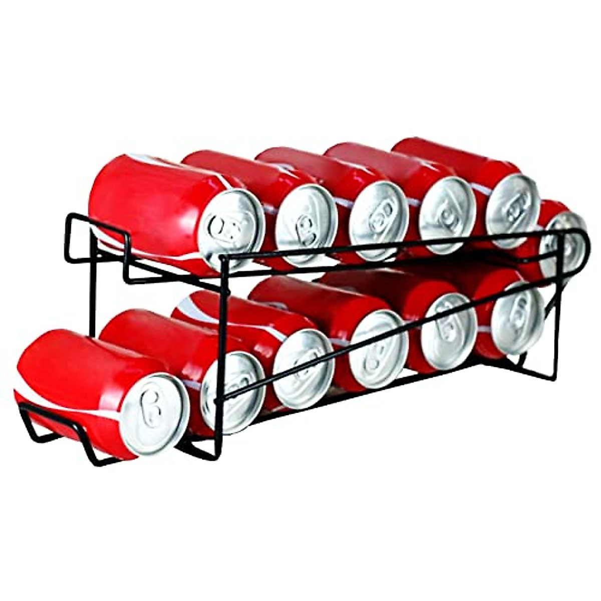 Neat-O Stylish Sturdy Steel Can Beverage Dispenser Rack Organizer, Black (Dispenser)