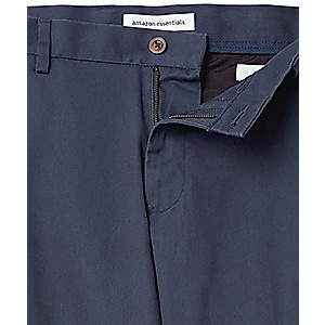 Amazon Essentials Men's Classic-Fit Wrinkle-Resistant Flat-Front Chino Pant (Available in Big & Tall), Navy, 38W x 32L