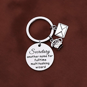 KUIYAI Secretary Keychain Secretary Staff Gift Office Worker Gift Receptionist Gift Secretary Retirement Gift (KEY-Secretary S)