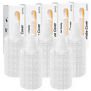 100 Pcs Ear themometer Probe Covers/Refill Caps/Lens Filters for Femometer Family Thermometers Models ET108 and Other Types of Digital Digital Ear Thermometers, BPA Free Disposable Covers