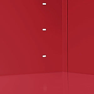 Sandusky BA40361872-01 5-Shelf Elite Series Wielded Bookcase with Adjustable Shelves, Open Display Bookshelf for Home, Office, 18"D x 36"W x 72"H, Red