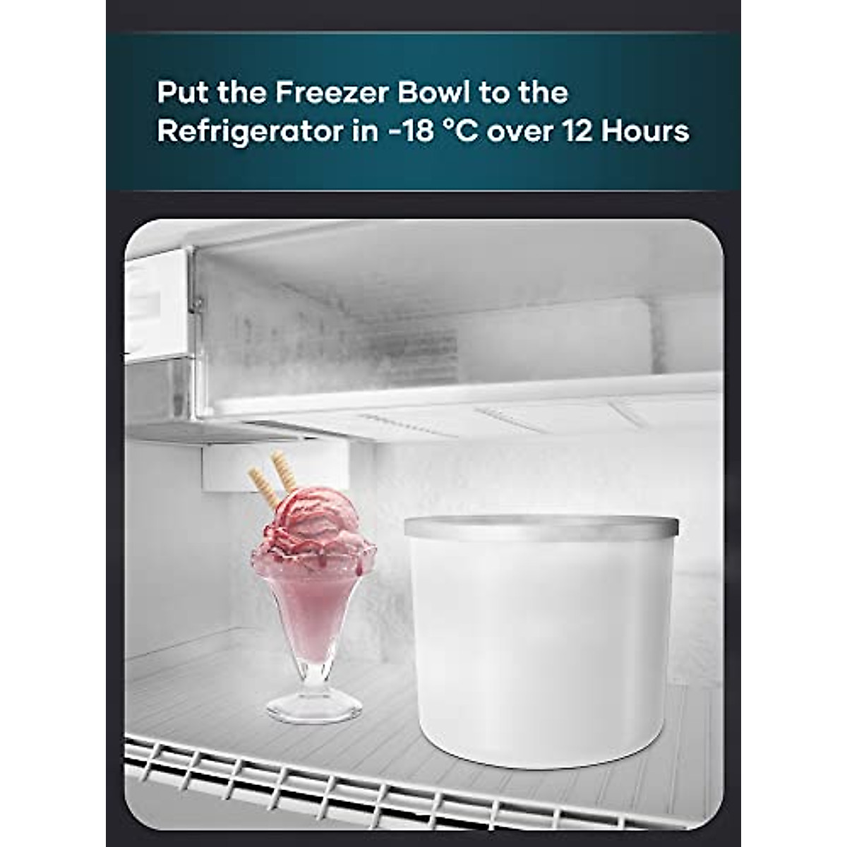 INTASTING Ice Cream Maker, 1.6 Quart Frozen Yogurt-Sorbet, for Homemade Ice Cream, Gelato, Stainless Steel, Silver