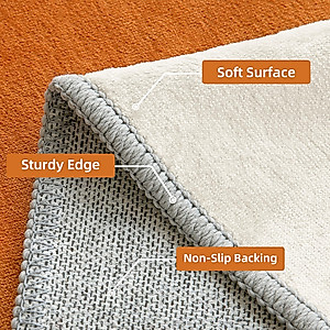 Tyrot Mid Century Modern 5x7 Rug Washable Boho Rainbow Area Rugs Non Slip Contemporary Thin Low Pile Classroom Rugs for Living Room Bedroom Minimalist Abstract Sun Floor Carpet for Nursery Dining Room