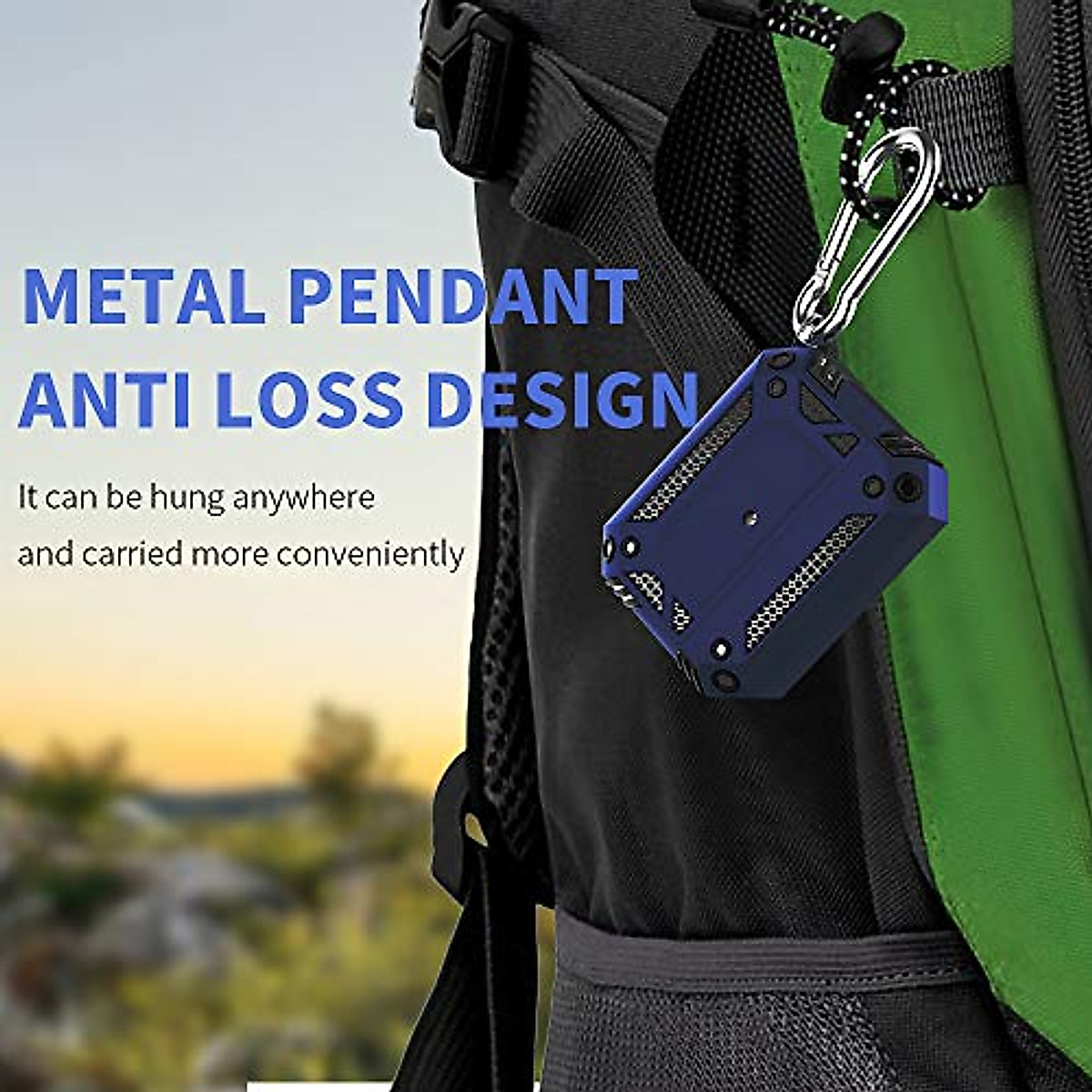 ZenRich Airpods Pro Case, zenrich Full-Body Hard Shell Protective Rugged Charging Cover Case with Keychain for AirPod Pro 2019, Front LED Visible,Blue