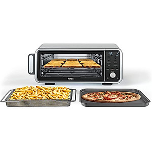 Ninja FT205CO Digital Air Fry Pro Countertop 8-in-1 Oven Extended Height (Renewed) Bundle with 3 YR CPS Enhanced Protection Pack