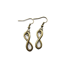 Infinity Earrings, Infinity Dangle, Infinity Jewelry, Dangle Earrings, Handmade Infinity, Ancient Bronze