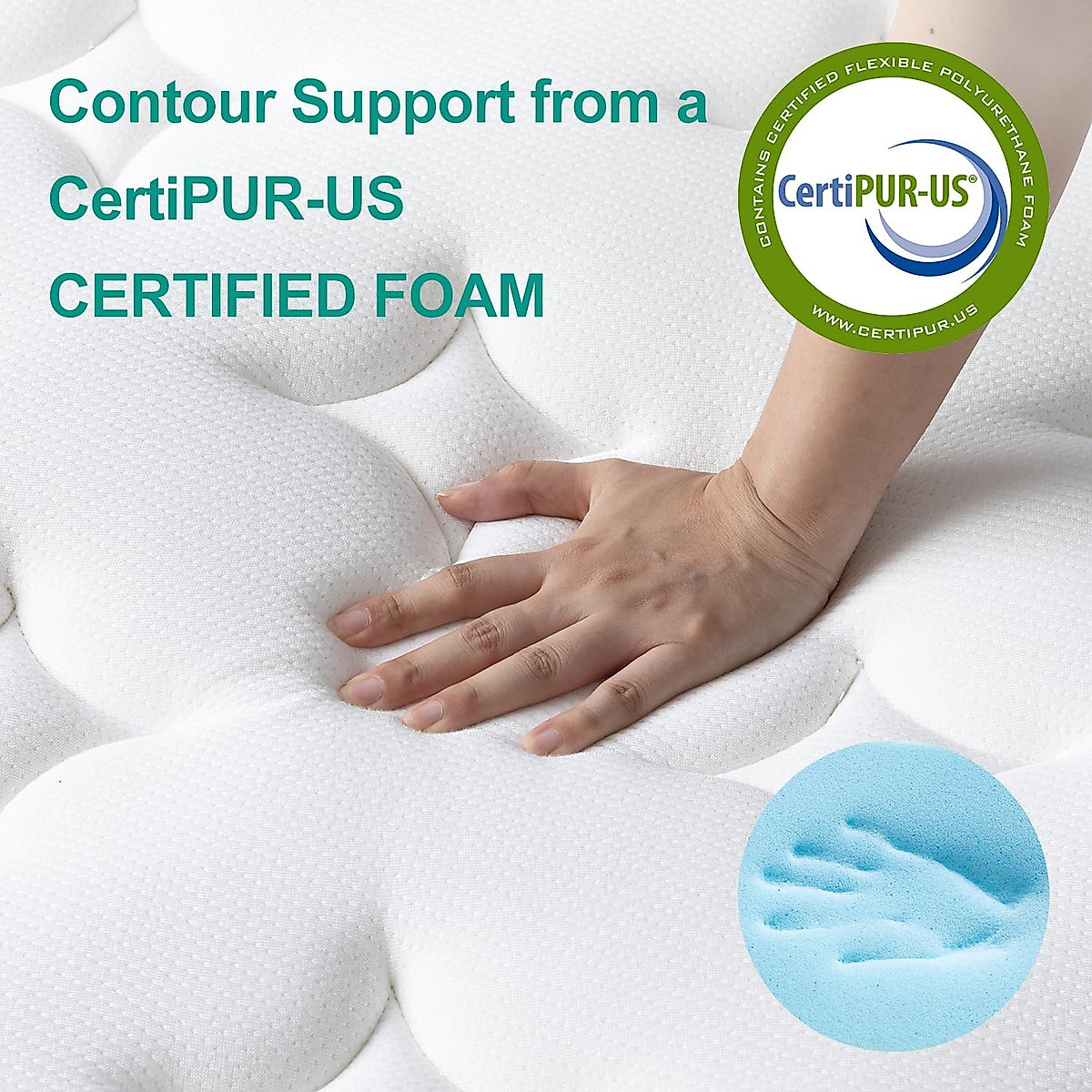 BedStory Queen Mattress, 14 Inch Medium Firm Hybrid Mattress in a Box, Cooling Gel-Infused Memory Foam with Individual Pocket Springs Motion Isolation, Fiberglass Free Mattress, Pressure Relief