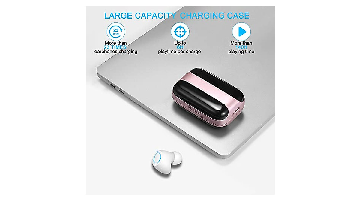 Motast Wireless Earbuds, Bluetooth 5.1 Earbuds 140H Playtime Bluetooth ...