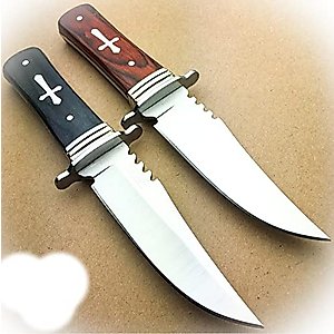 New 2PC 8" Stainless Steel Gothic Celtic Cross Fixed Blade Hunting Survival Knife Camping Outdoor Pro Tactical Elite Knife BLDA-0944