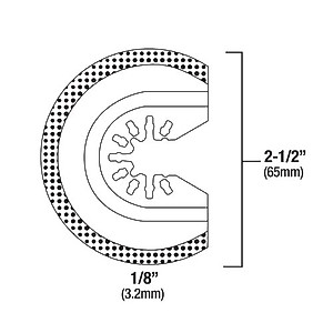 Genesis GAMT731 Universal Quick Fit 1/8" Grout Removal Blade,Black