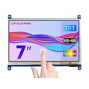 Waveshare 7inch HDMI LCD B for Various Systems Raspberry Pi/Raspberry Pi 3 Model B+ 800x480 Rev3.1 Capacitive Touch Screen LCD Display HDMI Interface.