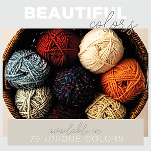 Lion Brand Yarn (1 Skein) Wool-Ease Thick & Quick Bulky Yarn, Navy